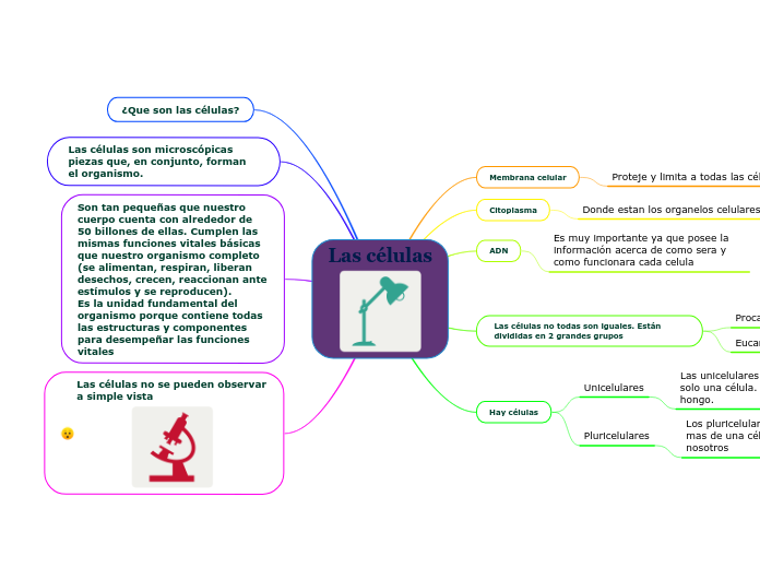 Las células - Mind Map